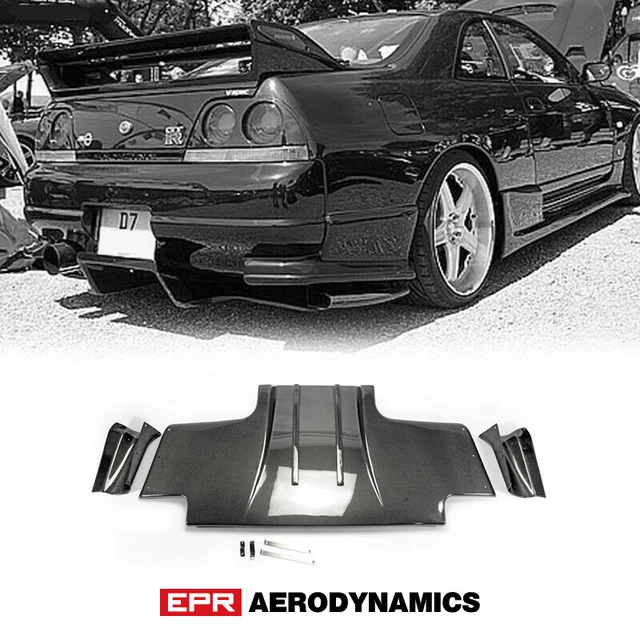 TS STYLE CARBON Fiber For Nissan R33 Skyline GTR Type 2 Rear Diffuser ...