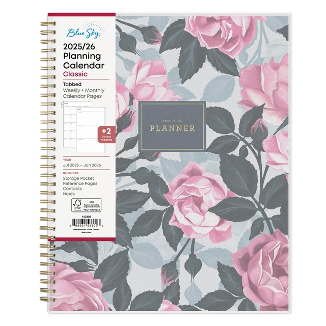 2025-2026 WEEKLY AND Monthly Academic Year Planner Calendar, July 2025 ...