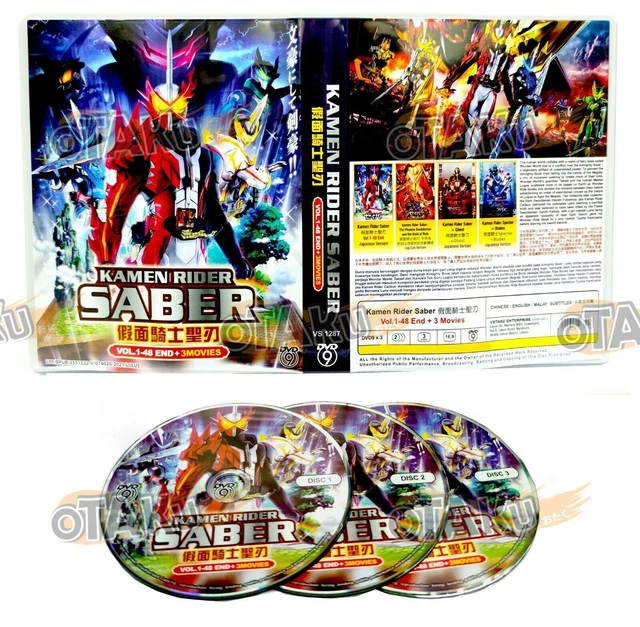 KAMEN RIDER SABER - Tv Series Dvd Box Set (1-48 Eps + 3 Movies) Ship ...