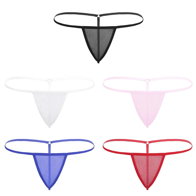Mens Lingerie Sheer Mesh G String Bikini Underwear Sexy See Through T Back Brief £661 Picclick Uk