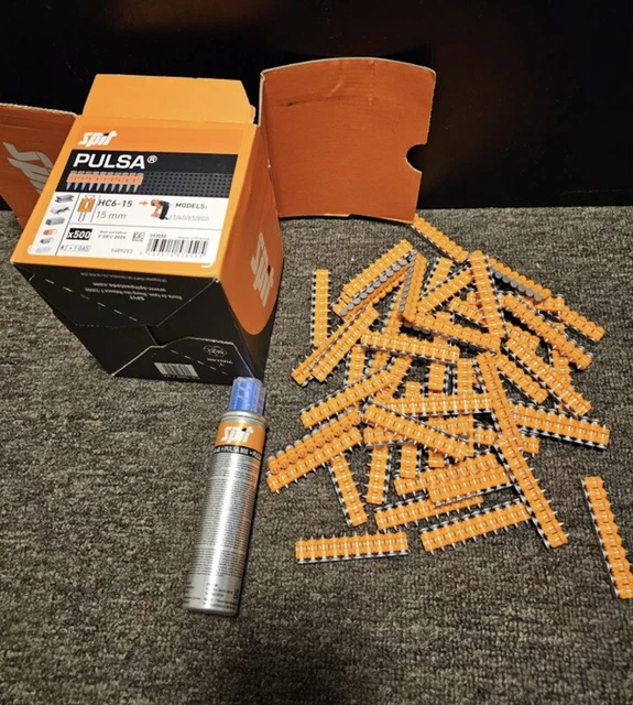 SPIT PULSA 800 Nails 500 HC6-15 with Gas 15mm £32.00 - PicClick UK
