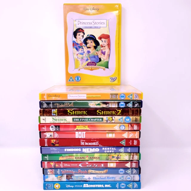 KIDS CHILDRENS ANIMATED 15 Film DVD Bundle | Princess Stories Shrek ...