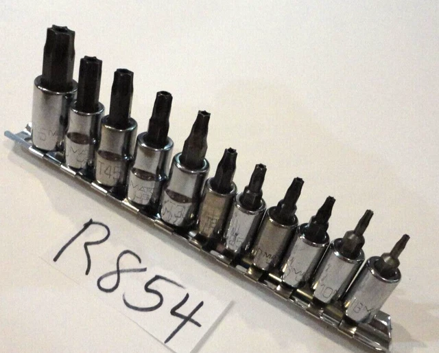 MATCO TOOLS 11 Piece Tamperproof Torx Bit Driver Set 8Tp - 55Tp ...