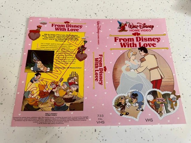 FROM DISNEY WITH Love - Sample VHS Video Sleeve - Small Box UK Walt ...