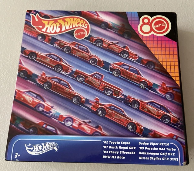 HOT WHEELS SILVER Series Mattel 80th Anniversary Box Set 8 pack *NEW ...