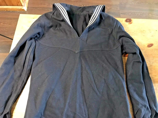 VINTAGE NAVY UNIFORM Shirt Top Blue Cracker Jack Men USN Naval Clothing ...