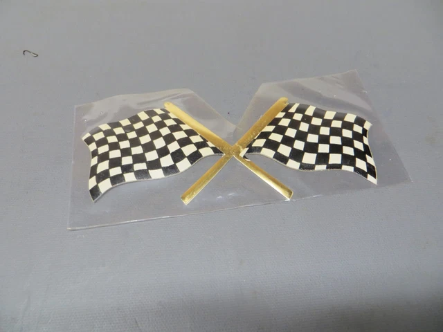 ORIGINAL ITALIAN Lambretta / Vespa "CHEQUERED FLAGS " Sticker / Decal ...
