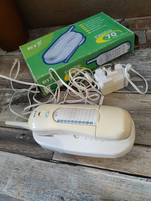 BT FREESTYLE 70 Cordless Telephone White With Power Supply Plug Spares ...