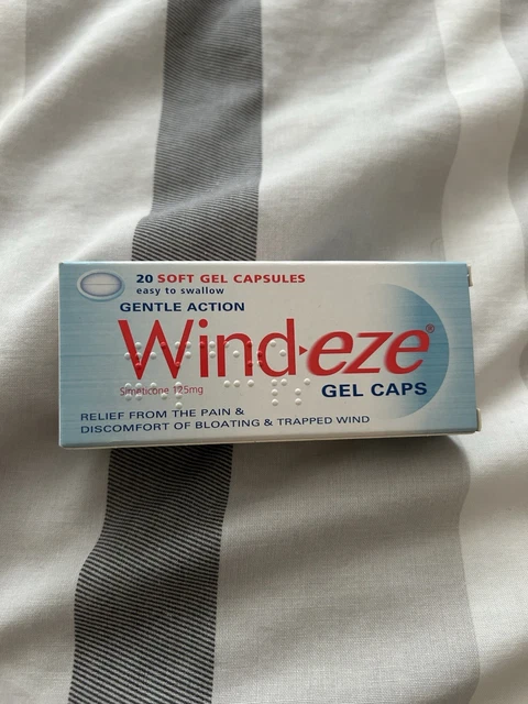 WIND-EZE SIMETICONE 20 Soft Gel Capsules 125mg - For Trapped Wind ...