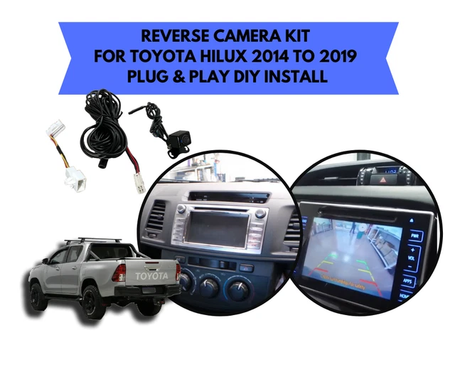 REVERSE CAMERA KIT for Toyota Hilux Factory Screen 2014 to 2019 SR ...