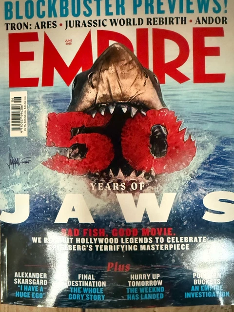 EMPIRE MAGAZINE JUNE 2025 50 Years of JAWS +Blockbuster previews ...