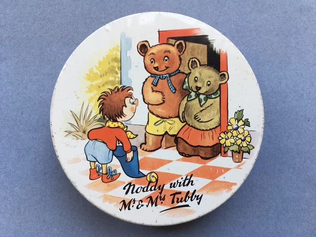 C1960S VINTAGE HUNTLEY&PALMERS NODDY WITH MR&MRS TUBBY BISCUIT TIN £19. ...