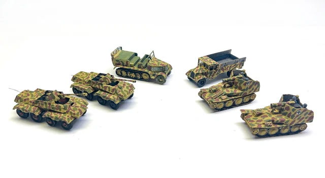WWII GERMAN ARMOURED Vehicles Sd.Kfz built & painted 1:76 / 1:72 models ...