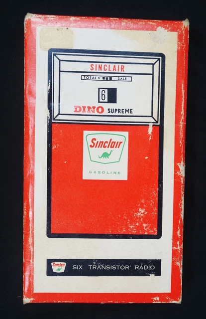 VINTAGE SINCLAIR SIX Transistor Radio Dino Supreme Model 1623 SEE NOTES ...