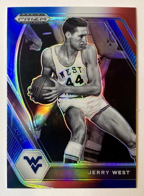 2021 PRIZM DRAFT Jerry West RWB rouge blanc bleu Prizm SP 100 Lakers Virginie-Occidentale EUR 3 ...