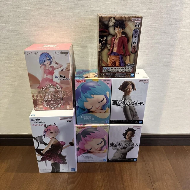 SET MISTO ANIME Re: ZERO ONE PIECE Revengers ecc. Lotto di 7 figurine ...