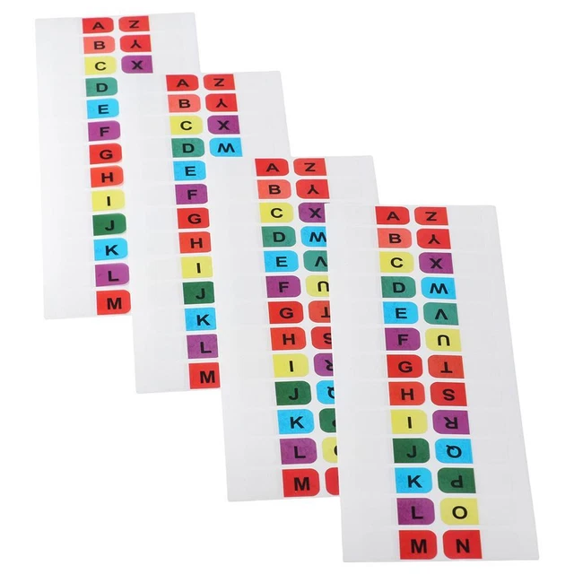 A-Z INDEX TABS Alphabet Page Markers Transparent Book Tabs Files $7.00 ...