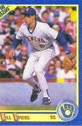 1990 SCORE MILWAUKEE Brewers Baseball Card #449B Billy Spiers COR/Born ...