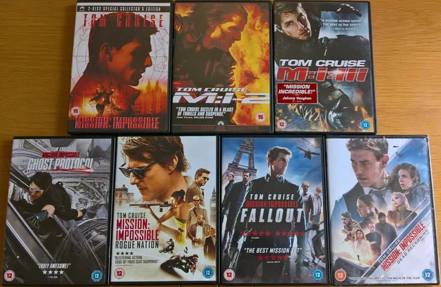 MISSION IMPOSSIBLE COMPLETE DVD Collection 1-7 Tom Cruise R2 Paramount ...