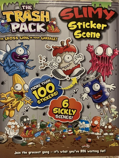 THE TRASH PACK Slimy Sticker Scene Activity Book 2012 Gross Gang ...