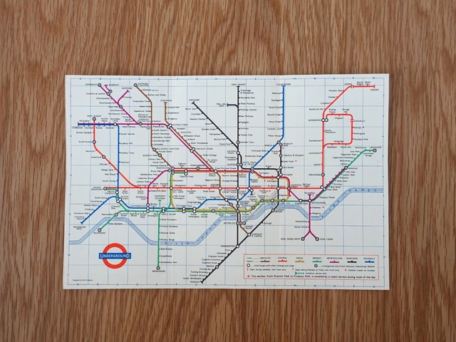 1966 LONDON TRANSPORT Underground Map Diagram of Lines £25.00 - PicClick UK
