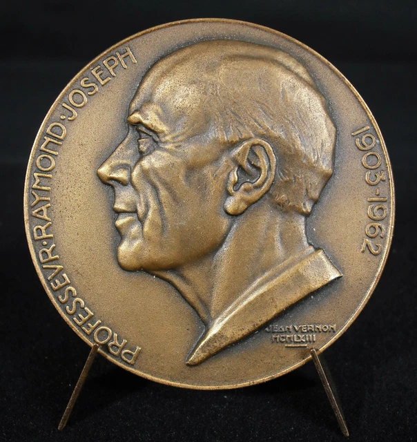 MÉDAILLE AU PROFESSEUR Raymond Joseph 1962 pédiatrie medecine medic ...