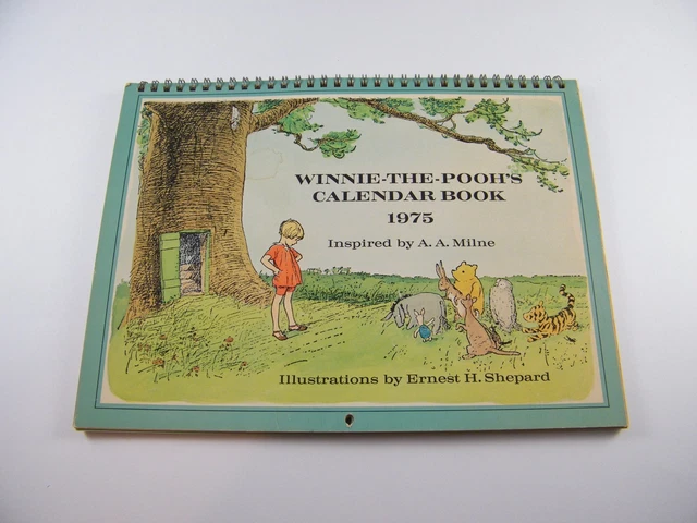 1975 WINNIE-THE-POOH'S CALENDER Book ~ Inspired By Aa Milne EUR 46,80 ...