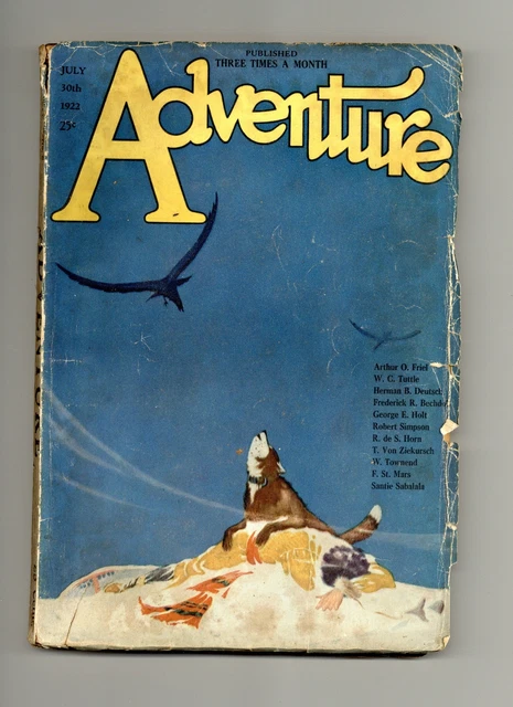 ADVENTURE PULP/MAGAZINE JUL 30 1922 Vol. 35 #6 GD+ 2.5 £58.19 - PicClick UK