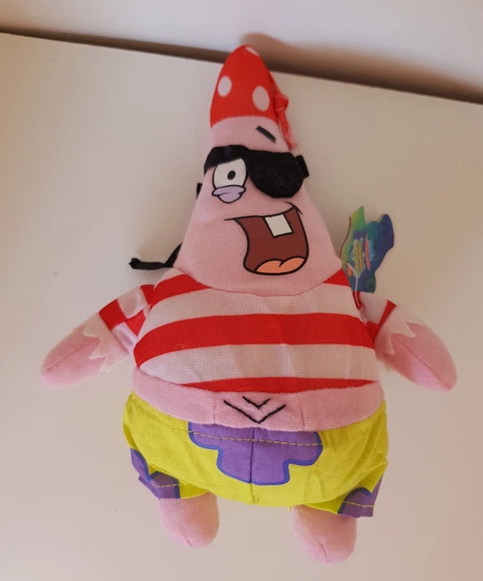 PATRICK STAR FISH 8” Pirate, Sponge Bob Square Pants Soft Toy. New £21. ...