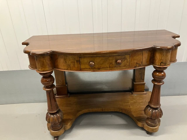VINTAGE ANTIQUE JOSEPH Ellicock Burr Walnut Hall/Console Table. £327.98 ...