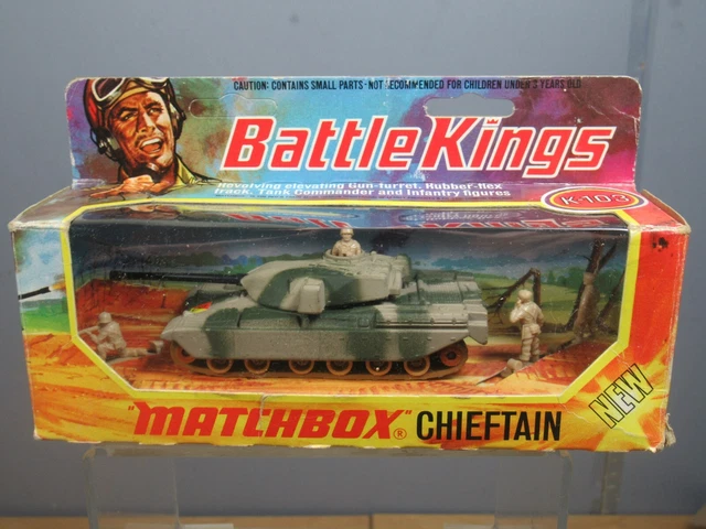 MATCHBOX BATTLE KINGS No.K-103 CHIEFTAIN TANK. ( CAMOUFLAGE VERSION ...