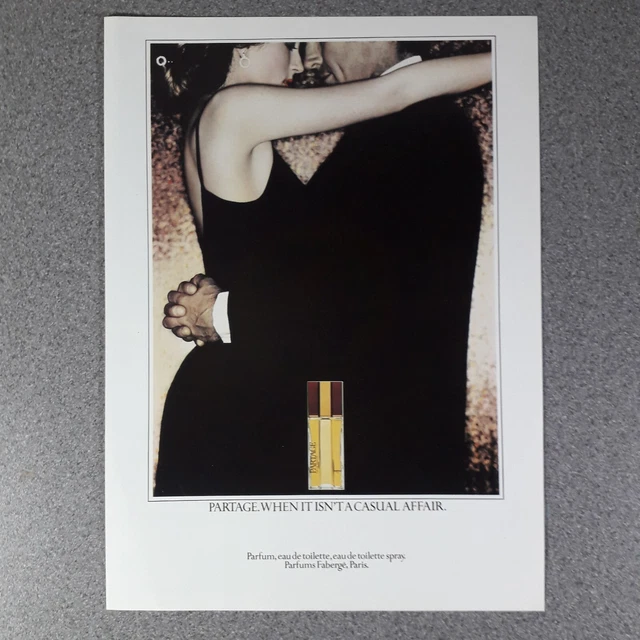 FABERGE PARIS PERFUME Partage 1980 Original Paper Magazine Advert £5.90 ...