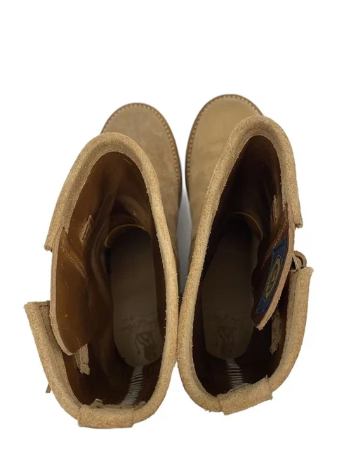 JOHN LOFGREN BOOTS Engineer Boots Vibram Sole Suede Beige 10D £645.77 ...