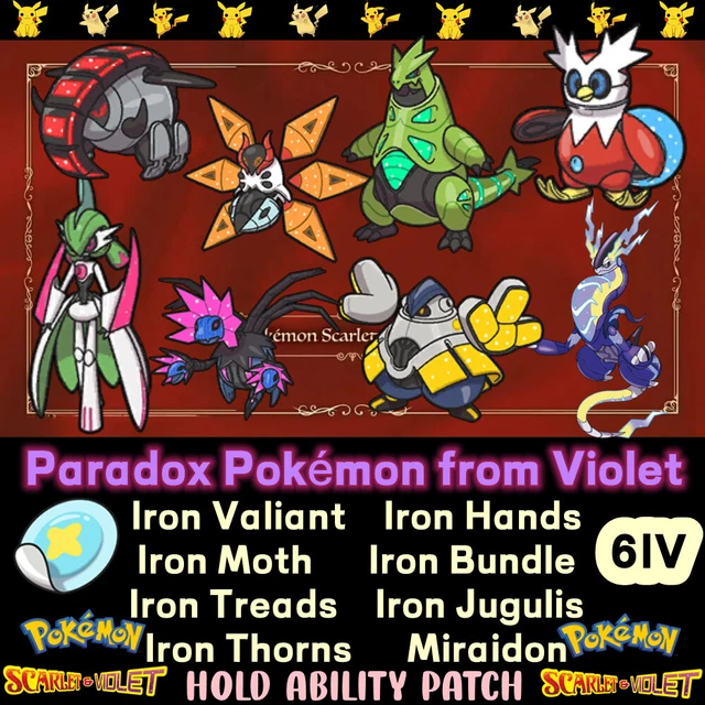 POKÉMON ÉCARLATE ET Violette Paradoxe Pokémon de Violet 6IV Livraison rapide EUR 17,06 - PicClick FR