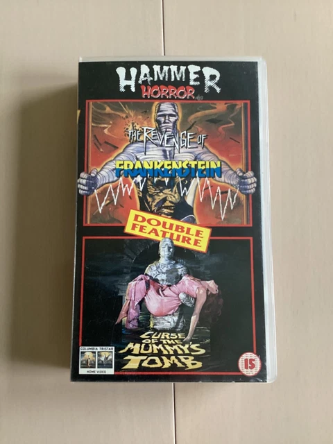 HAMMER HORROR VHS Double Feature Revenge Of Frankenstein/Curse Of Mummy ...