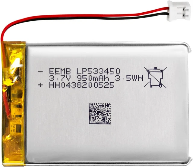 LITHIUM POLYMER BATTERY 3.7V 950Mah 533450 Lipo Rechargeable Battery ...