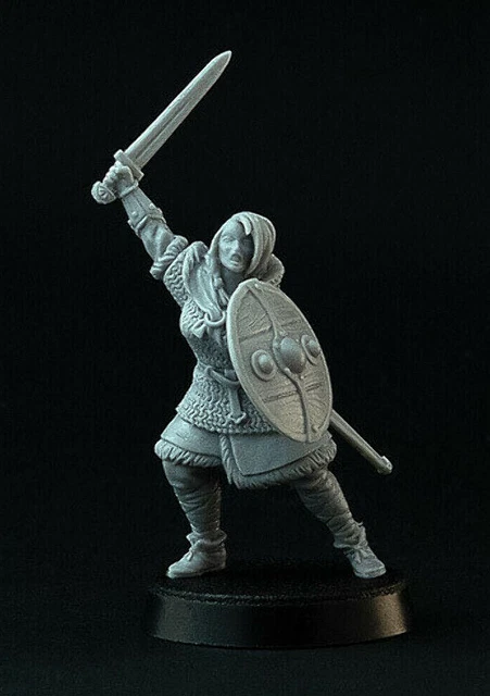 FEMALE VIKING MINIATURE (Shield Maiden Captain) 28mm wargame, SAGA £6. ...