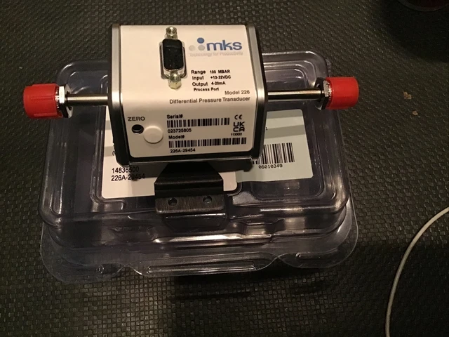 MKS DIFFERENTIAL PRESSURE transducer, model 226A-29454 Pressure ...