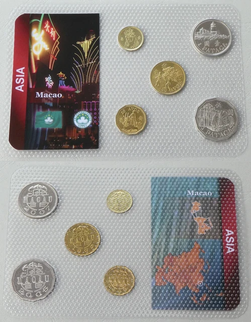MACAU/MACAO KMS COIN set 1993-2007 in blister card uncirculated $25.54 ...