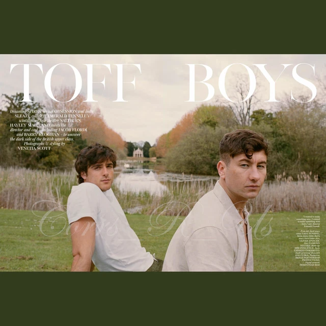 JACOB ELORDI+BARRY KEOGHAN~VOGUE~OCT 2023~Saltburn~ROSAMUND PIKE ...