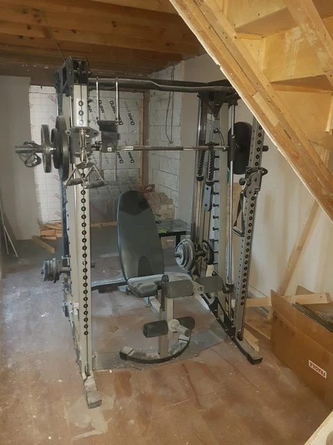 NAUTILUS NT-CC1 COMMERCIAL Home Multi Gym Smith Machine Cable Crossover ...