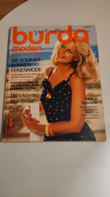 ALTE ZEITSCHRIFT BURDA Mai 1972 Mode 70er Werbung EUR 12,00 - PicClick DE