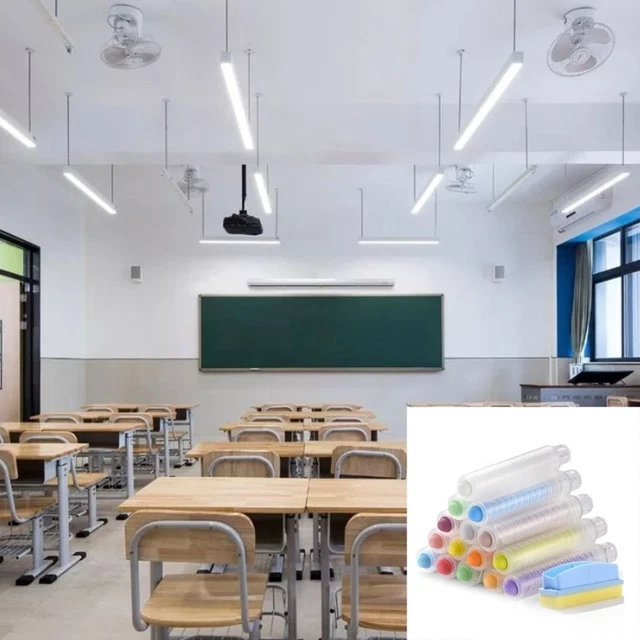 COLORED SIDEWALK CHALK with Chalk Holder Whiteboard Eraser for ...