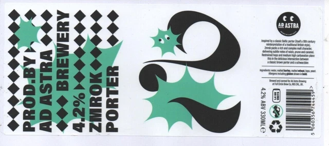 SCOTLAND - BEER Can Sticker Label - Ad Astra - Zmrok Porter £2.49 ...