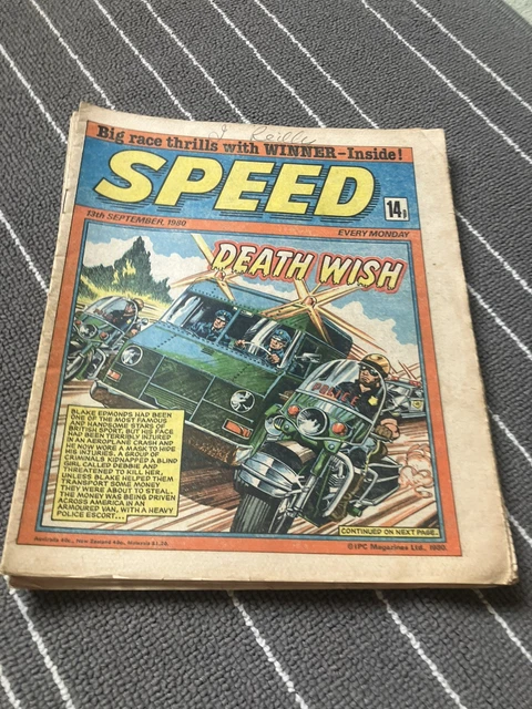 SPEED COMICS IN nice clean condition 8 issues in total including the ...