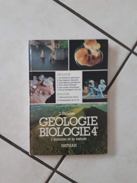 LIVRE GÉOLOGIE BIOLOGIE 4 ème nathan (L'homme et la nature" EUR 6,00 - PicClick FR