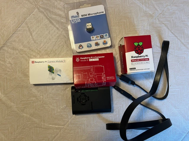 RASPBERRY PI 4 Model B RPi 8GB RAM - Bundle W/ Camera Module, Power ...