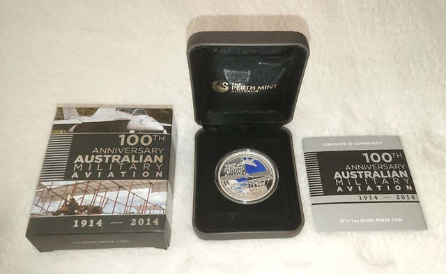SILVER PROOF 1OZ COIN: AUSTRALIAN MILITARY AVIATION -100th Anniversary ...