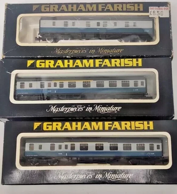 GRAHAM FARISH N Gauge Rake 3 Coaches Br E21008 & E31231 Parcel Brake ...