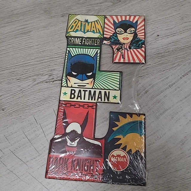 DC COMICS BATMAN DARK KNIGHT LETTER E Metal 5”x10” Wall Decor Open Road ...